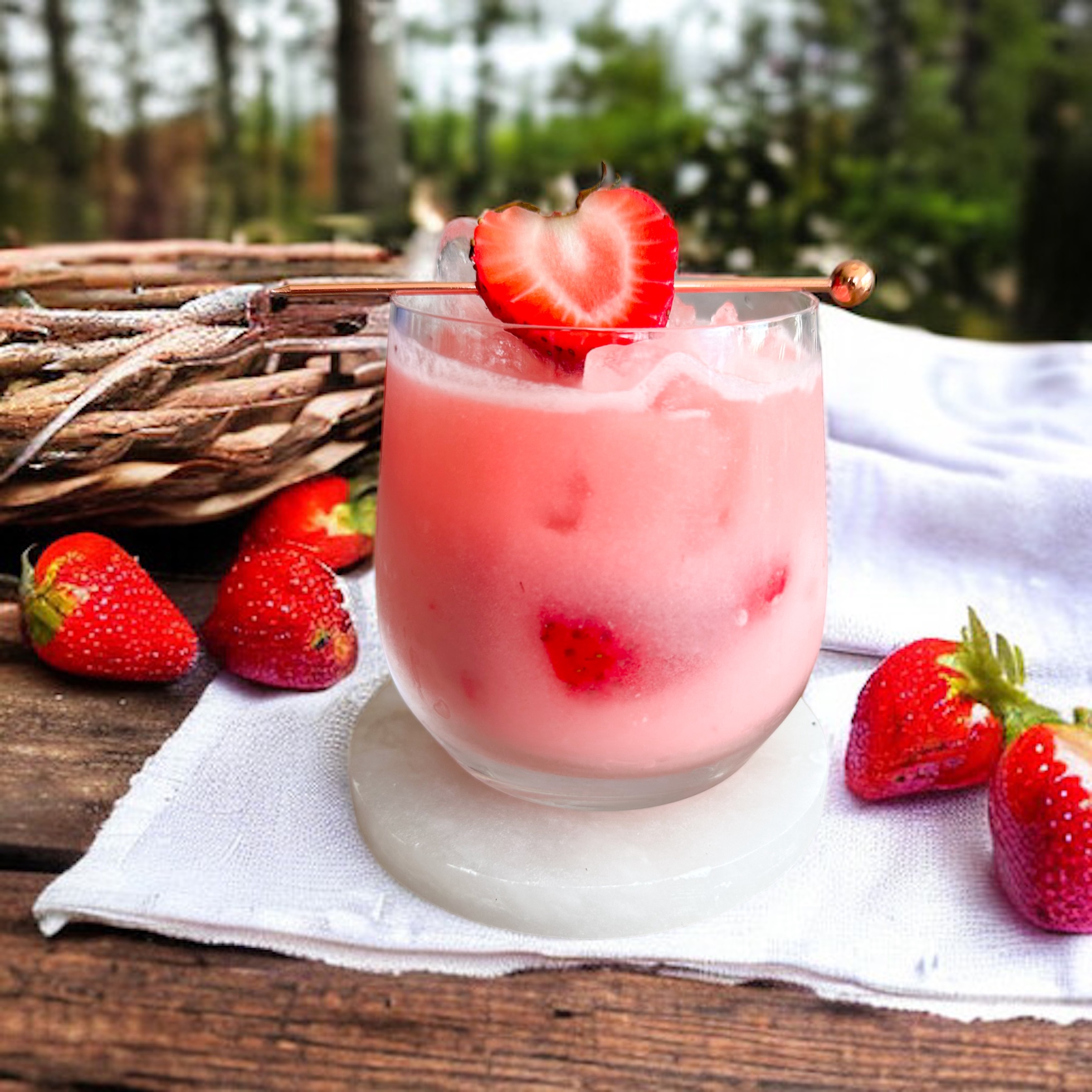 Strawberries And Cream Cocktail - Styled By Daisies