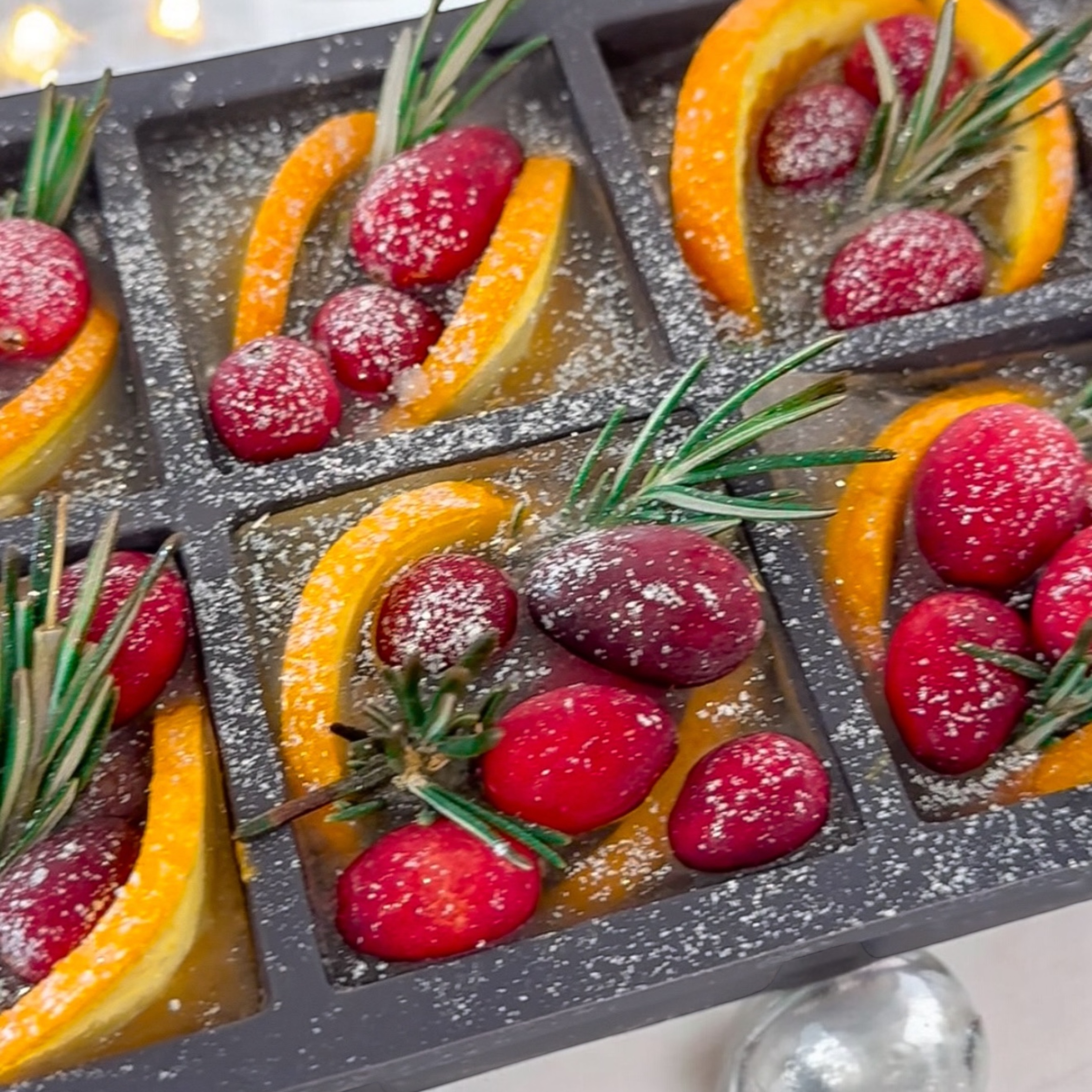 Festive Holiday Ice Cubes - Styled By Daisies